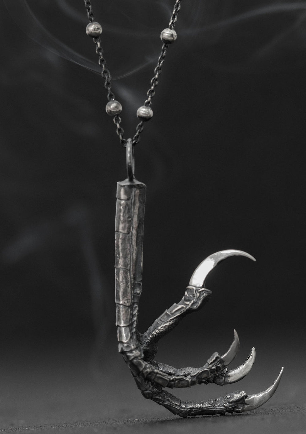Magpie talon necklace in solid sterling silver