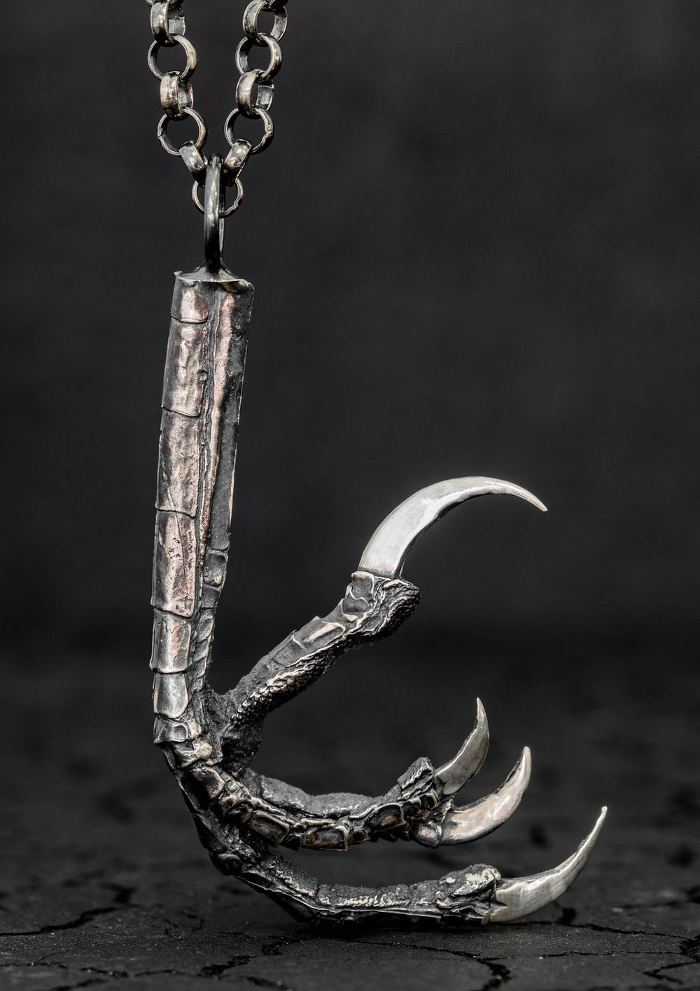 Magpie talon necklace in solid sterling silver