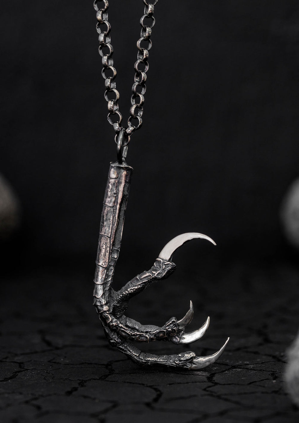 Magpie talon necklace in solid sterling silver