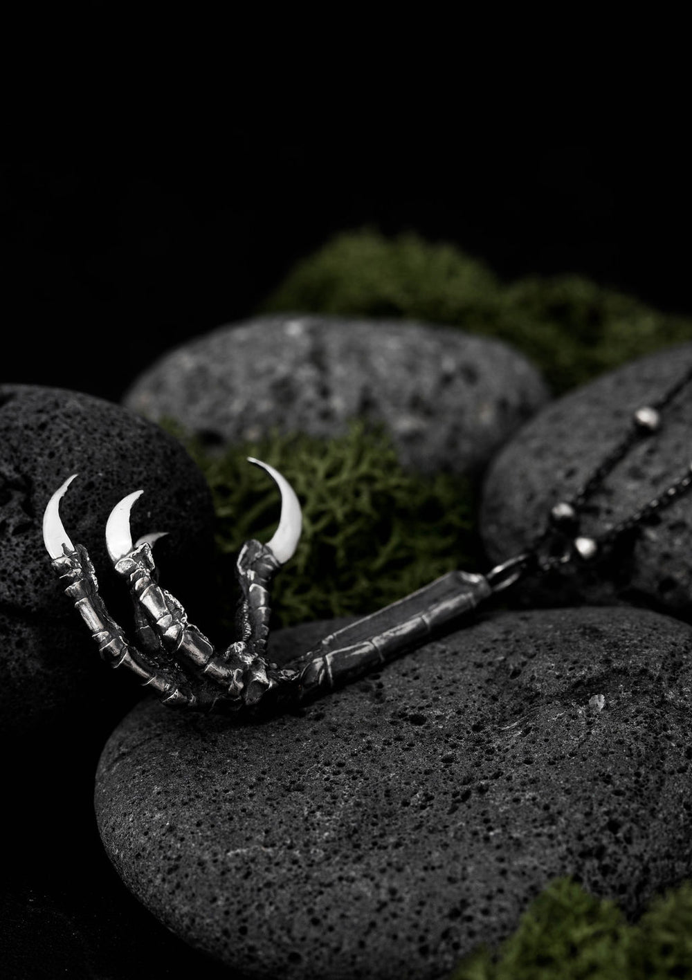 Magpie talon necklace in solid sterling silver